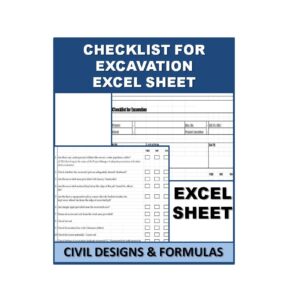 Checklist for Excavation Excel Sheet (Based on ACI) | Digital Education ...