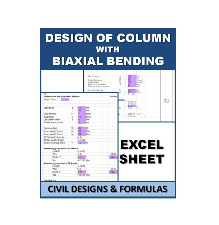 (Bulk) All Structural RCC Design Excel Sheets (Based on IS Code ...
