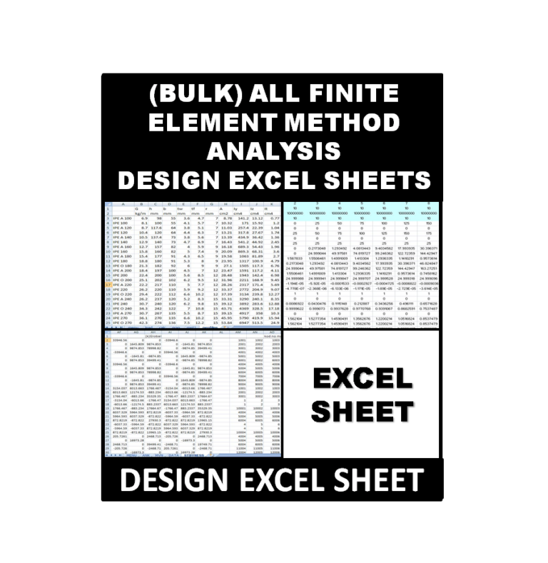 Bulk All Finite Element Method Analysis Excel Sheets Digital Education
